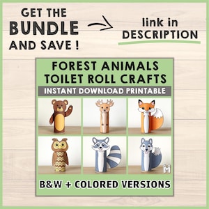 Wolf Toilet Paper Roll Craft Forest Woodland Party Coloring Printable ...