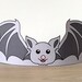 Bat Paper Crown Template Halloween Party Headband Coloring - Etsy