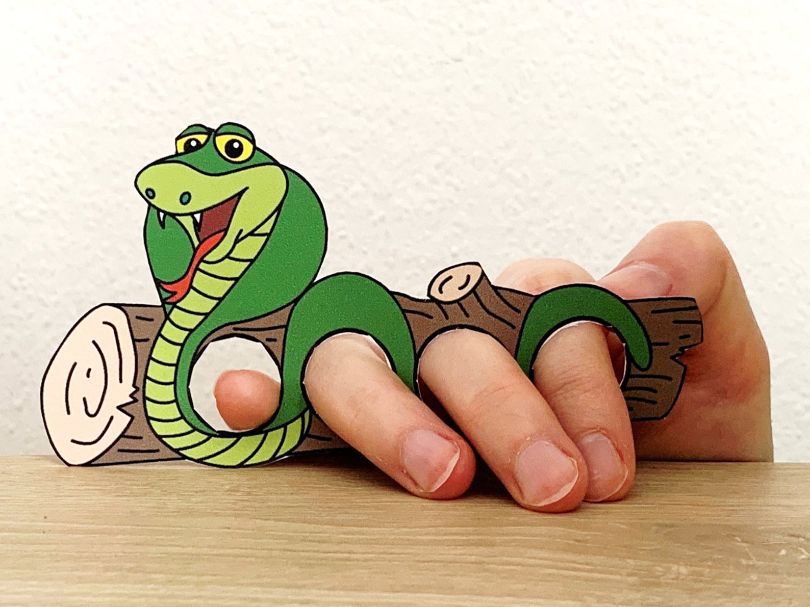 Cobra Snake Paper Craft Printable Asian Animal Reptile Finger - Etsy