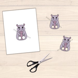 Hippo Paper Craft Printable African Animal Finger Puppet Kids Craft ...