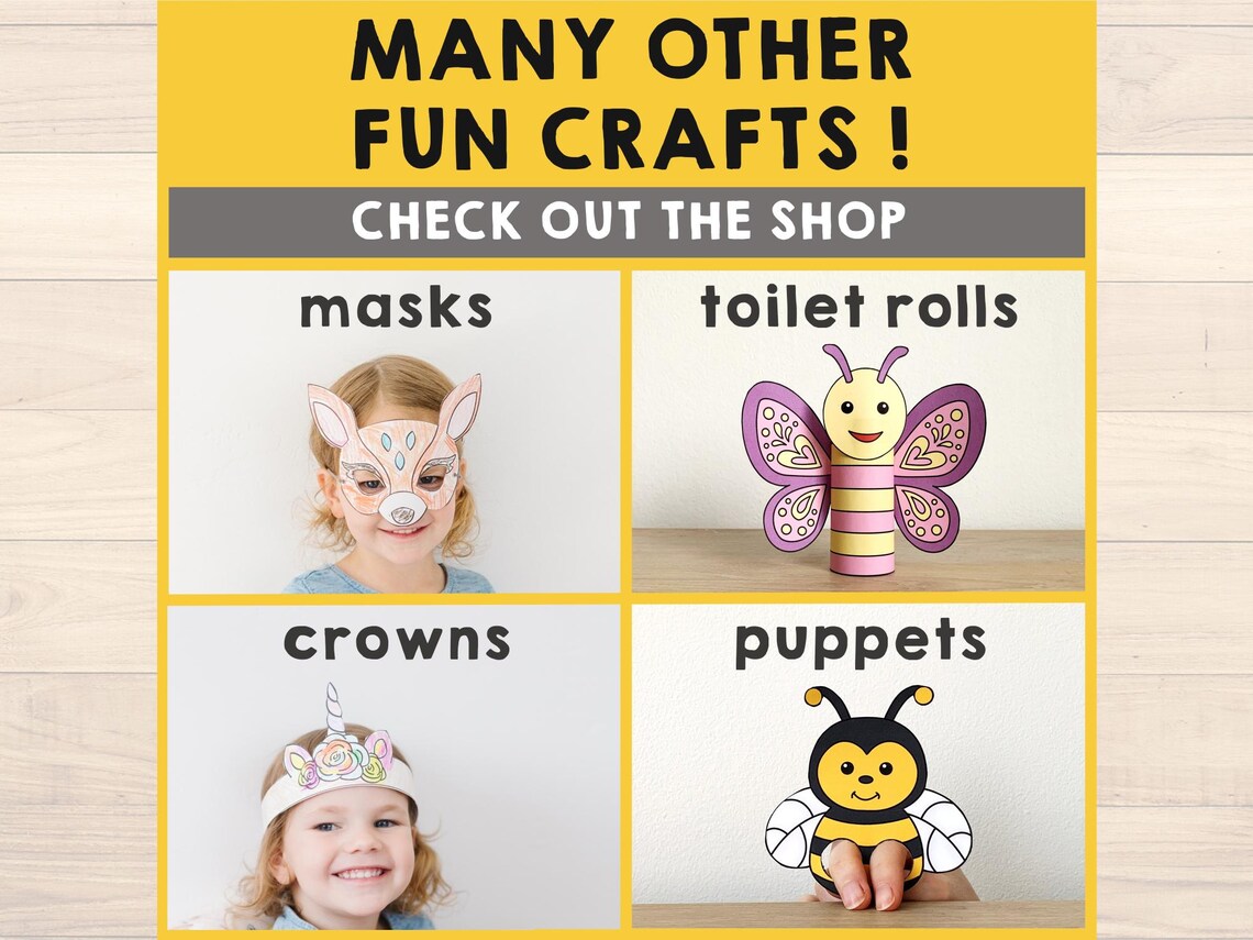 Giraffe Ears Paper Crown Party Coloring Printable Kids Craft Safari ...