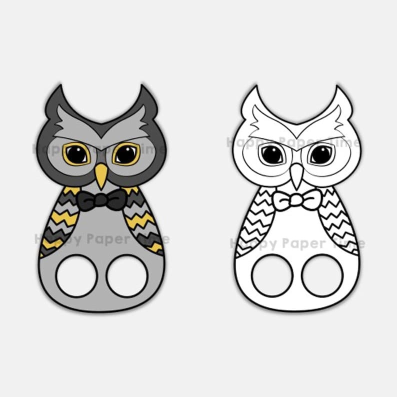 Owl Paper Craft Printable Woodland Animal Finger Puppet Kids - Etsy