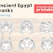 Ancient Egypt Masks Template Pharaoh Cleopatra Mummy Horus Anubis Bast ...