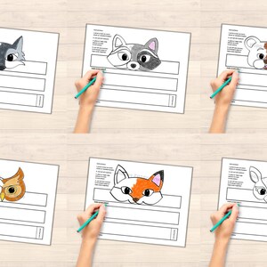 Woodland Animals Paper Crowns Activity Printable Kids Craft Woodland ...