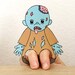 Zombie Paper Craft Printable Halloween Spooky Day Finger Puppet Kids ...