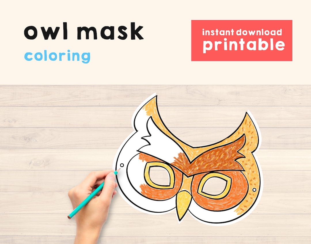 Owl Party Favor - Owl Mask - Woodland Party - Animal Printable Masks ...