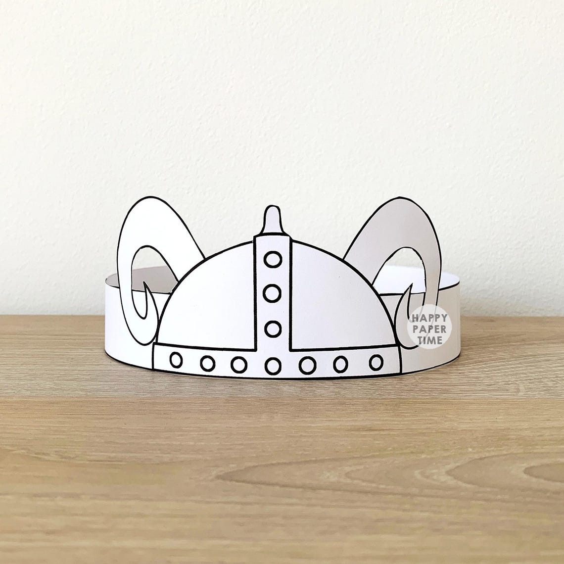 Viking Paper Crown Activity Printable Kids Craft Helmet Medieval ...