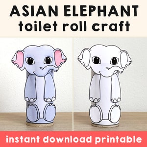 Asian Elephant Toilet Paper Roll Craft Asian Animal Jungle Party ...