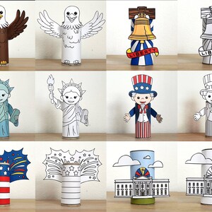 American Symbols Toilet Paper Roll Craft 4th of July President's Day ...