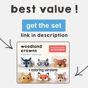 Raccoon Paper Crown Activity Printable Kids Craft Woodland Forest ...