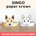 Dingo Paper Crown Australian Animal Template Coloring Activity ...