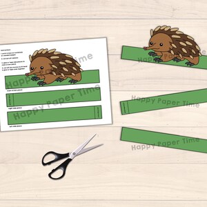 Echidna Paper Crown Australian Animal Template Coloring Activity ...