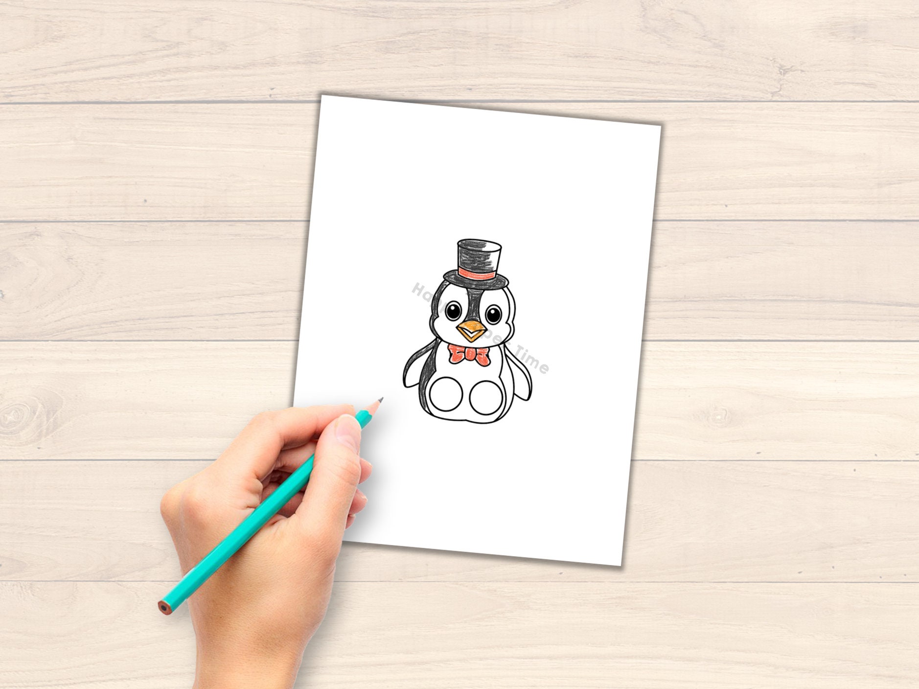 Penguin Paper Craft Printable Finger Puppet Template Kids Craft ...