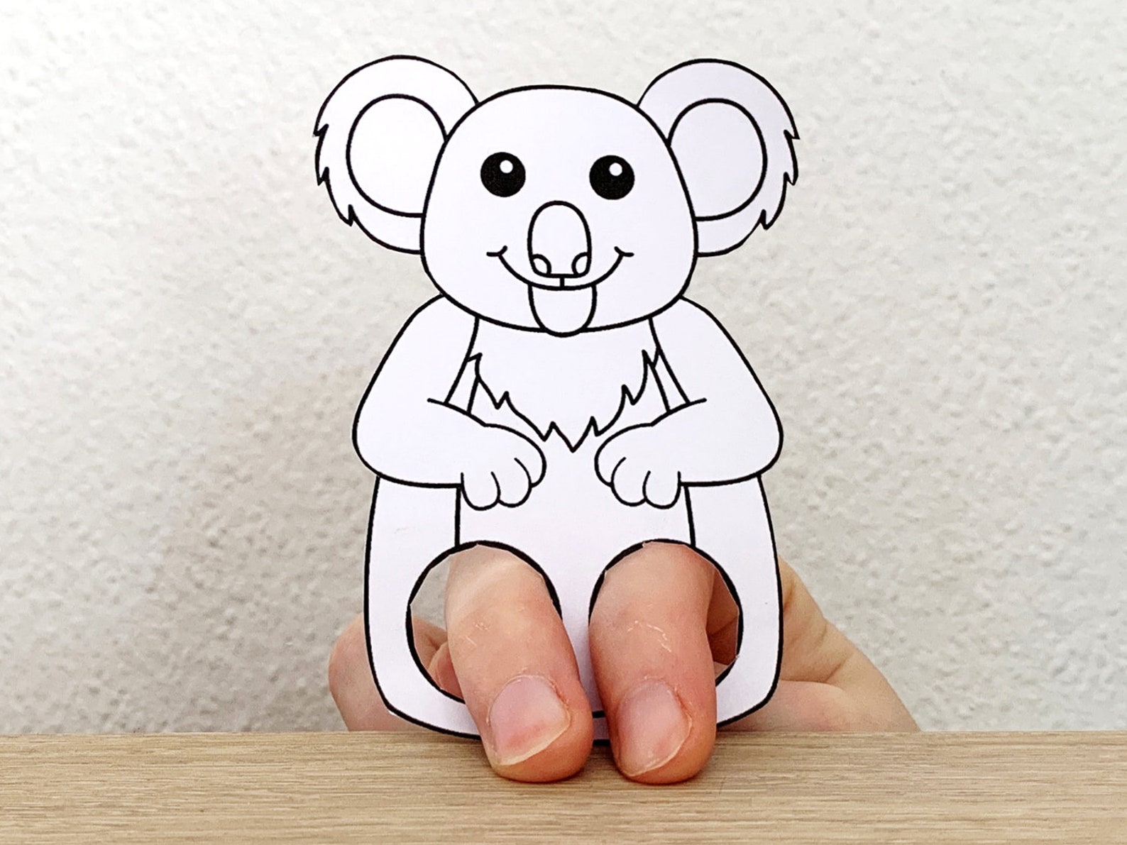 Koala Paper Craft Printable Australian Animal Finger Puppet - Etsy