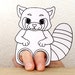 Red Panda Paper Craft Printable Asian Animal Finger Puppet Kids Craft ...