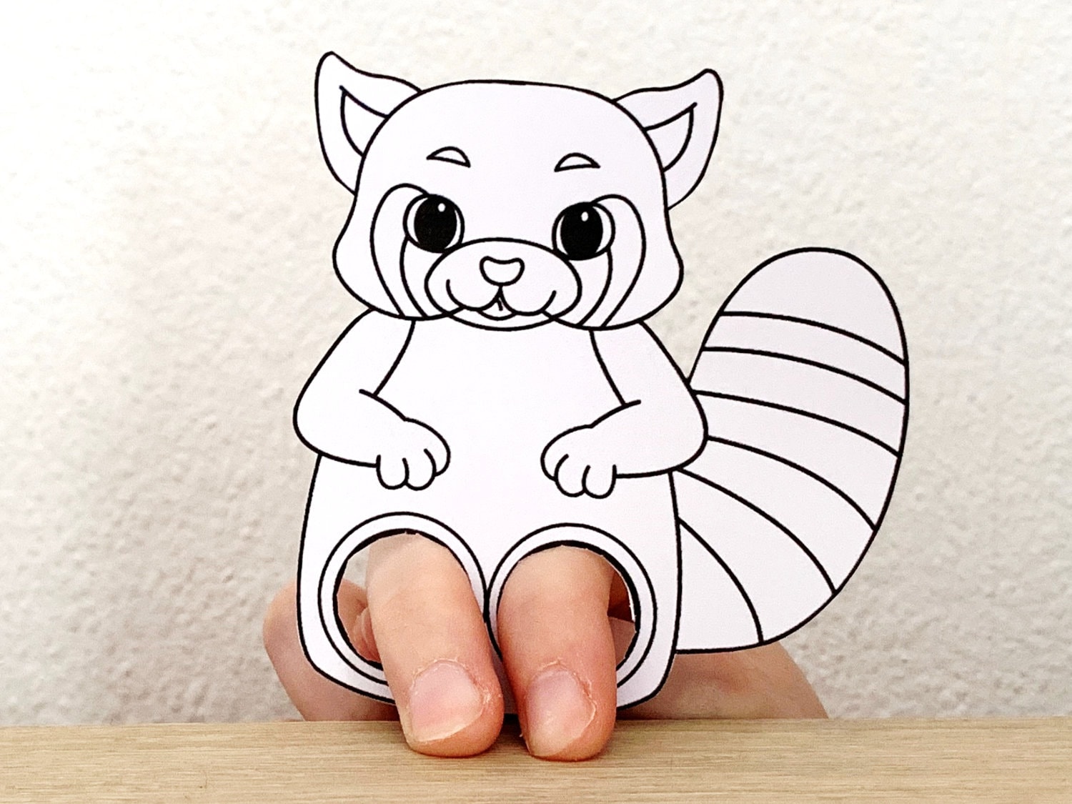 Red Panda Paper Craft Printable Asian Animal Finger Puppet - Etsy Australia