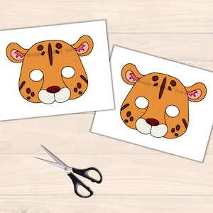 Leopard Jaguar Mask Costume Animal Mask Printable Party Favor Safari ...