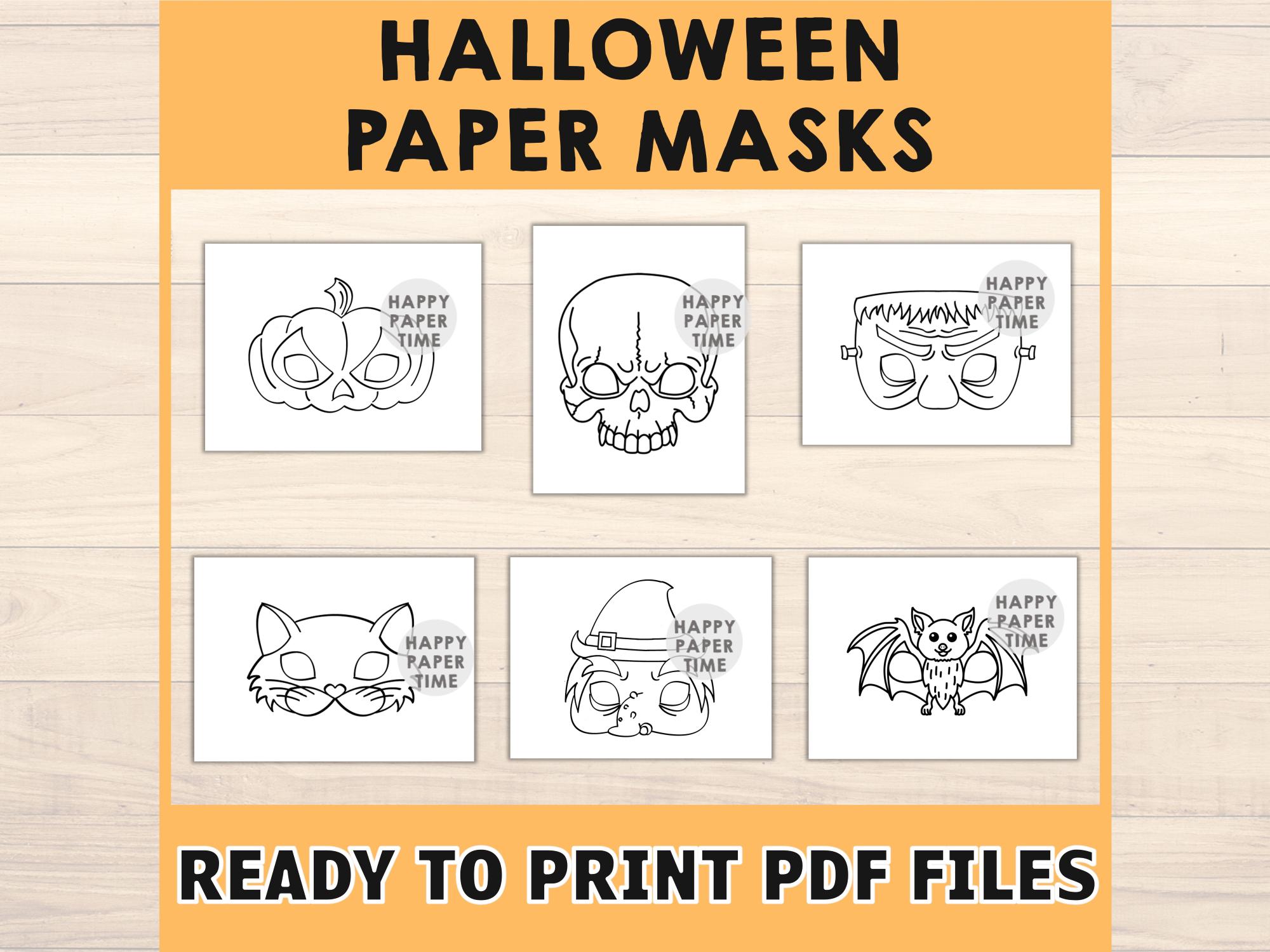 Halloween Mask Kids Diy Halloween Costume Pumpkin Mask Witch Mask ...