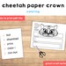 Cheetah Paper Crown Coloring Printable Kids Craft Africa Safari ...
