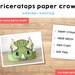 Triceratops Paper Crown Party Coloring Printable Kids Craft Dinosaur ...