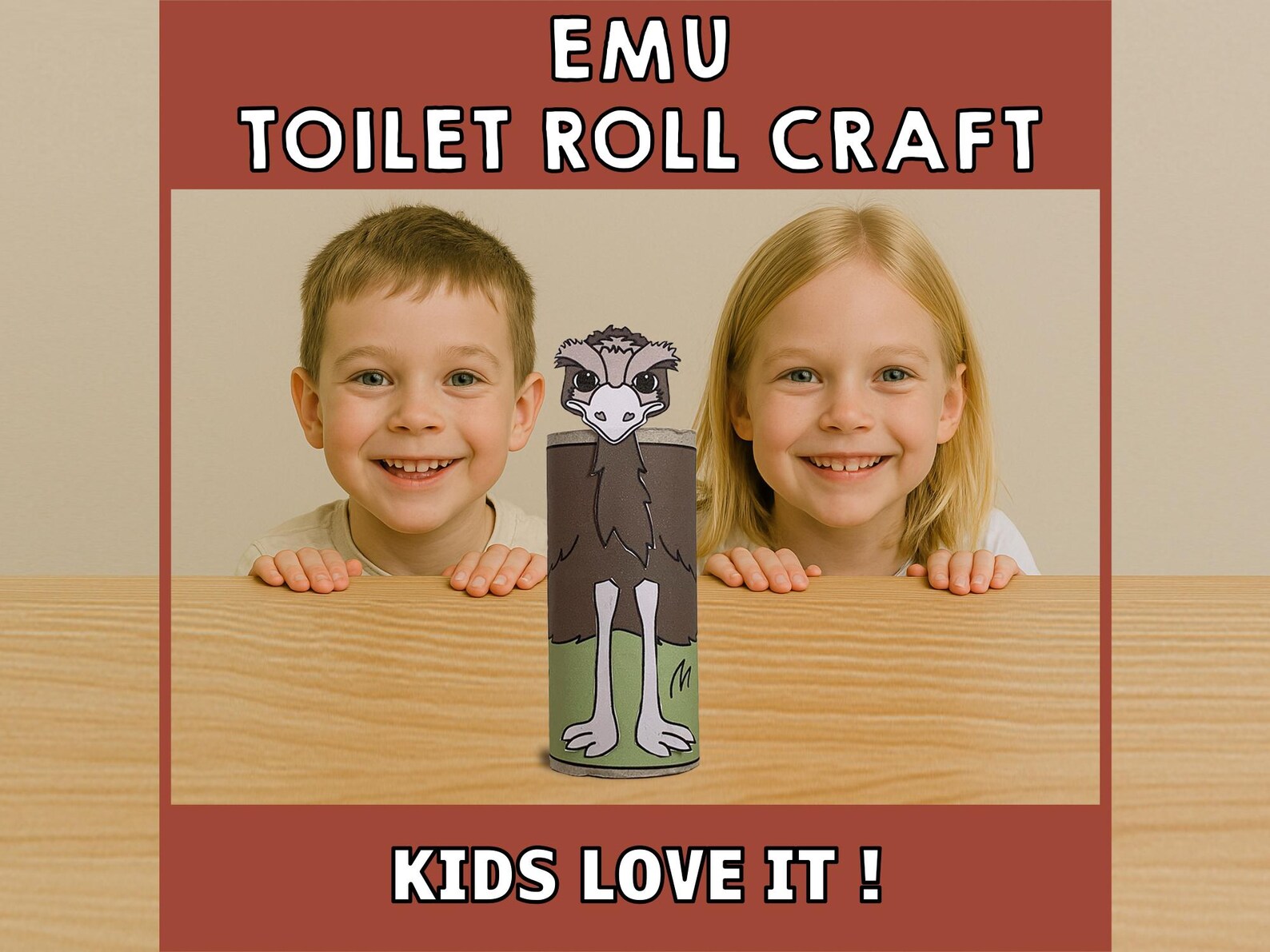 Emu Toilet Paper Roll Craft Australian Animal Party Coloring Printable ...