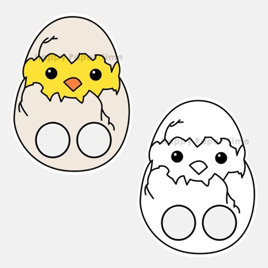 Chick Paper Craft Printable Farm Animal Finger Puppet Kids - Etsy