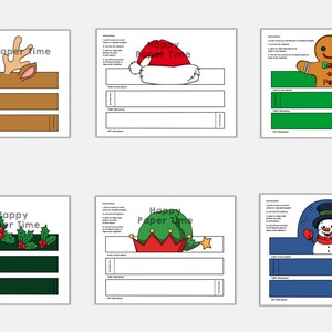 Christmas Paper Crowns Activity Printable Kids Craft Hats Winter ...