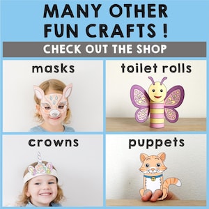 Dog Puppy Paper Craft Printable Pet Animal Finger Puppet Kids Craft ...