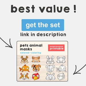 Hamster Mask Animal Mask Party Favor Pet Printable Pet Costume Coloring ...