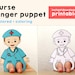Nurse Paper Craft Printable Community Helper Finger Puppet Kids Doctor ...