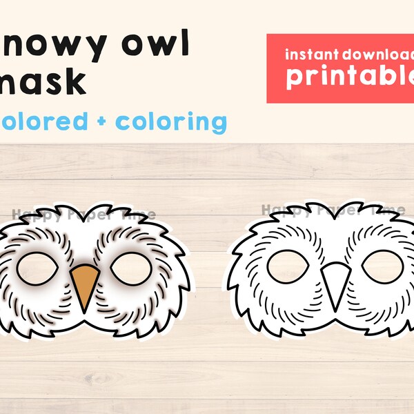 Owl Mask Template - Etsy