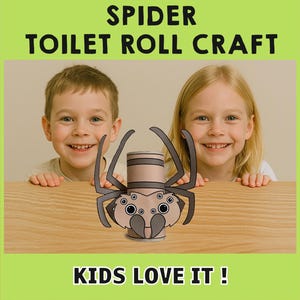 Spider Toilet Paper Roll Craft Bugs Insects Party Coloring Printable ...