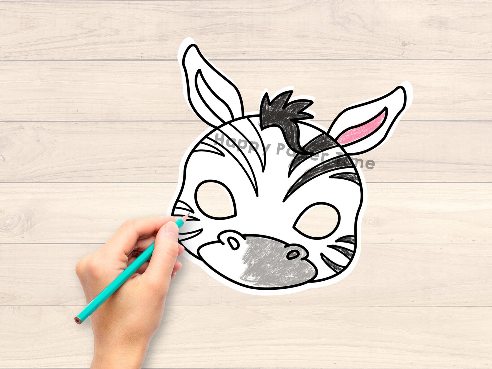 Zebra Mask Costume Animal Mask Printable Party Favor African - Etsy