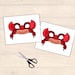 Crab Mask Template Costume Kids Diy Ocean Sea Animal Party Fun Favor ...