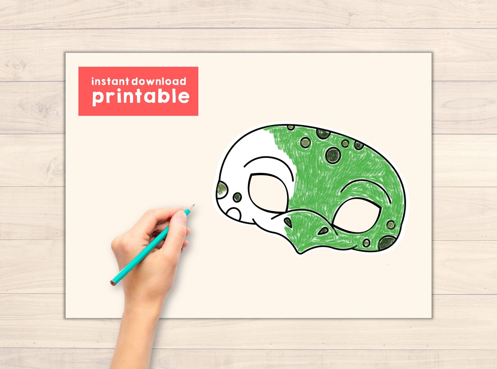 Turtle Mask Turtle Printable Mask Reptile Party Favor Turtle - Etsy Canada