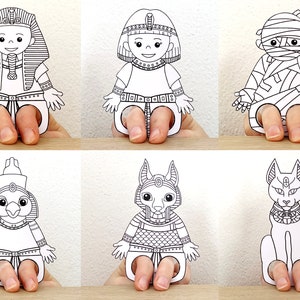 Ancient Egypt Paper Craft Printable Finger Puppet Template Kids Craft ...