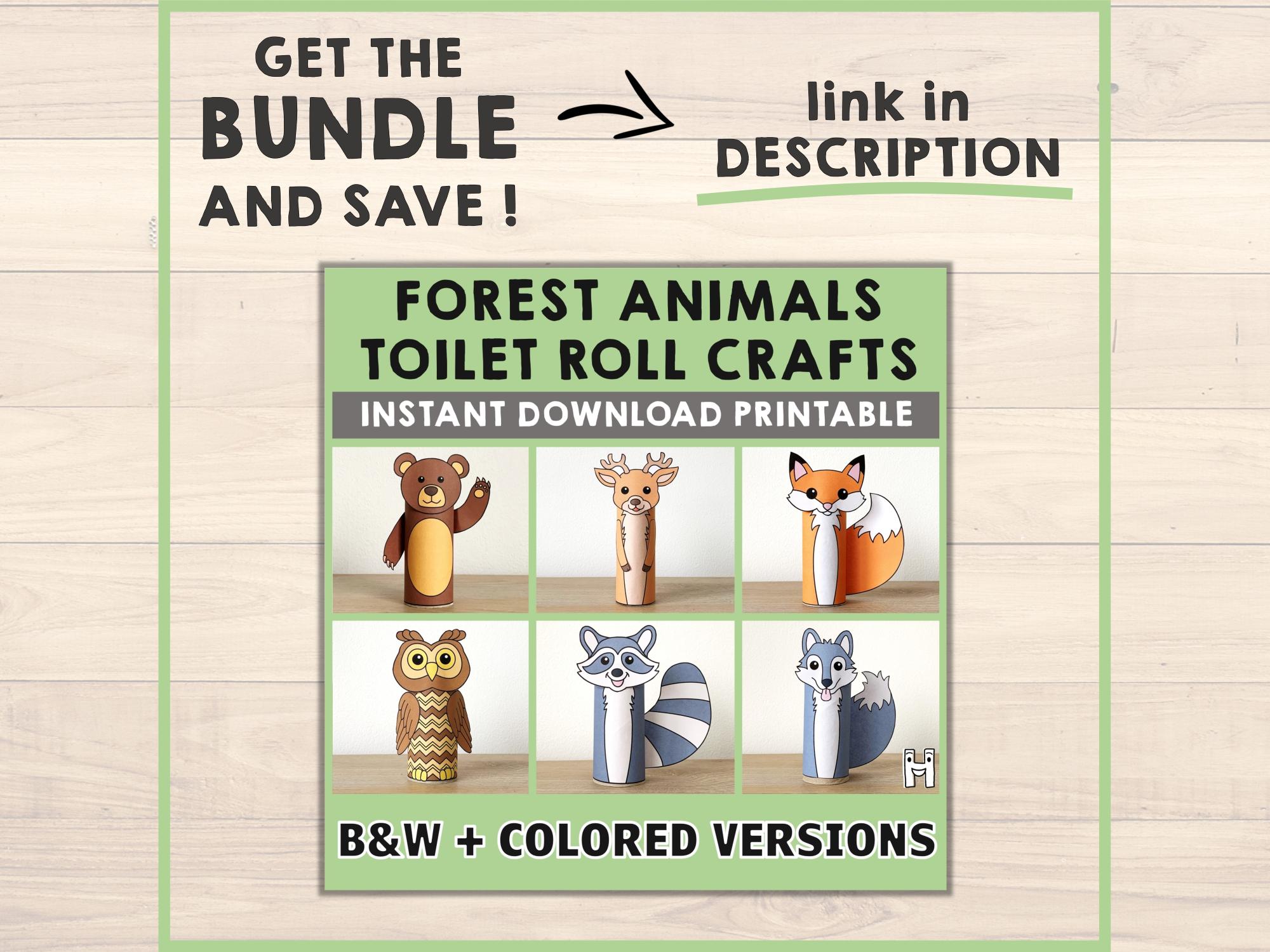 Fox Toilet Paper Roll Craft Forest Woodland Party Coloring Printable ...