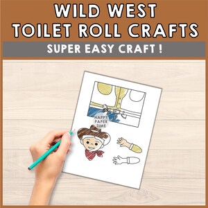 Wild West Toilet Paper Roll Craft Activity Cowboy Party Coloring ...