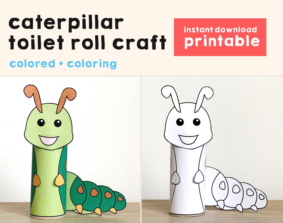 Caterpillar Toilet Paper Roll Craft Bugs Insects Party - Etsy
