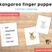 Kangaroo Paper Craft Printable Australian Animal Finger Puppet Kids ...