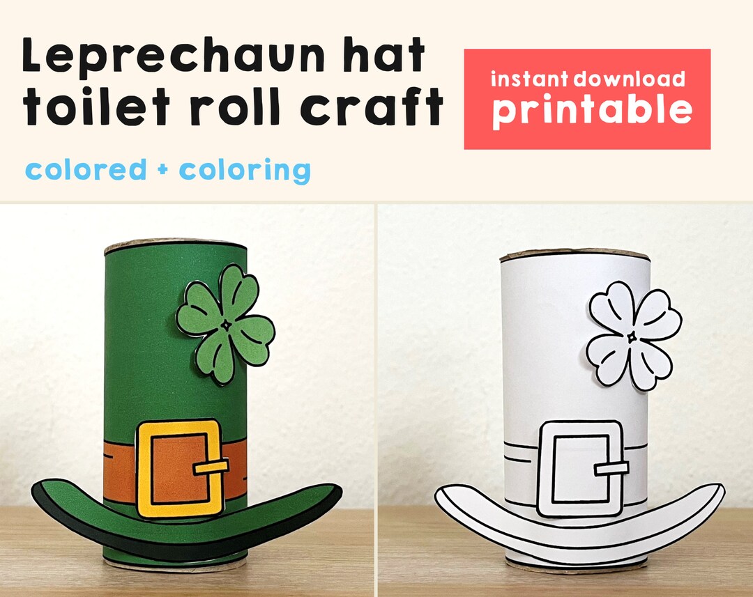 Leprechaun Hat Toilet Paper Roll Craft Activity St. Patrick's Day ...