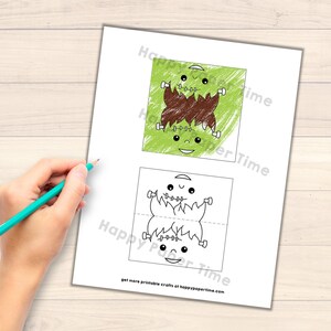 Frankenstein Treat Bag Topper Paper Craft Halloween Spooky Party ...