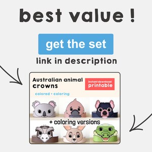 Emu Paper Crown Party Coloring Printable Kids Craft Australia Safari ...