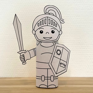 Knight Toilet Paper Roll Craft Medieval Fantasy Party Coloring ...