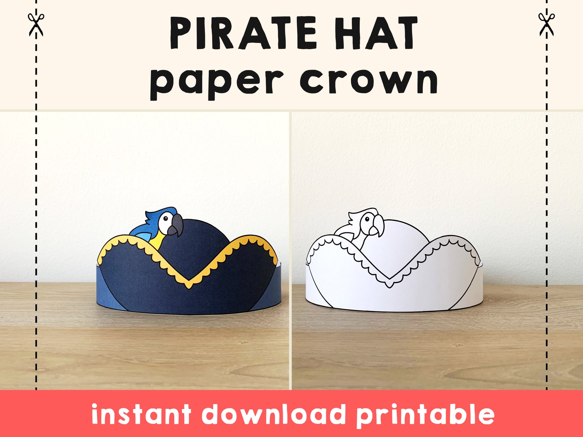 Paper Pirate Hat Template