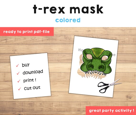 Paper & Party Supplies Trex Mask Dinosaur mask Dinosaur Costume Party ...
