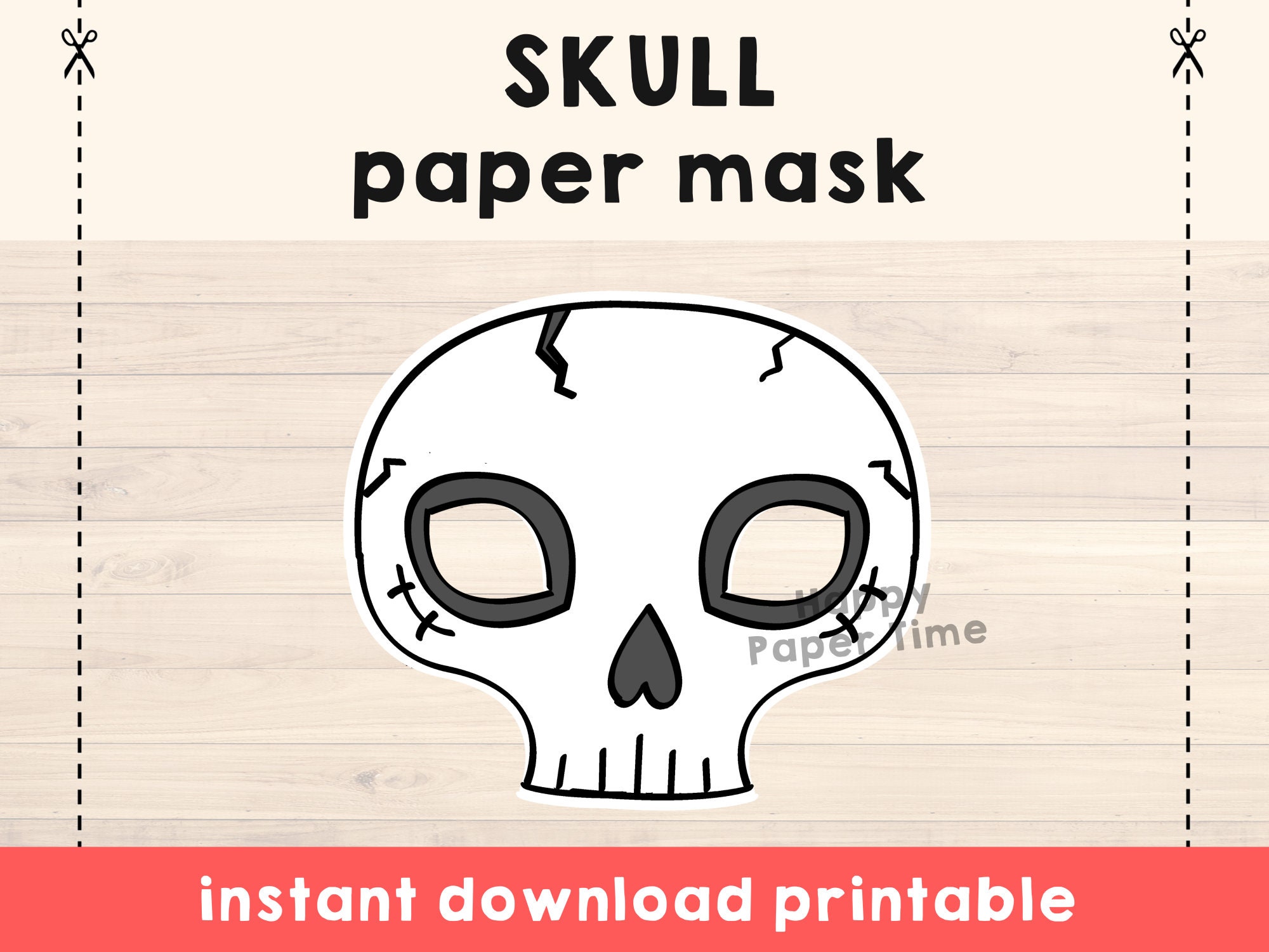 Skeleton Mask Template