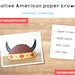 Native American Paper Craft Bison Headdress Crown Party Coloring ...