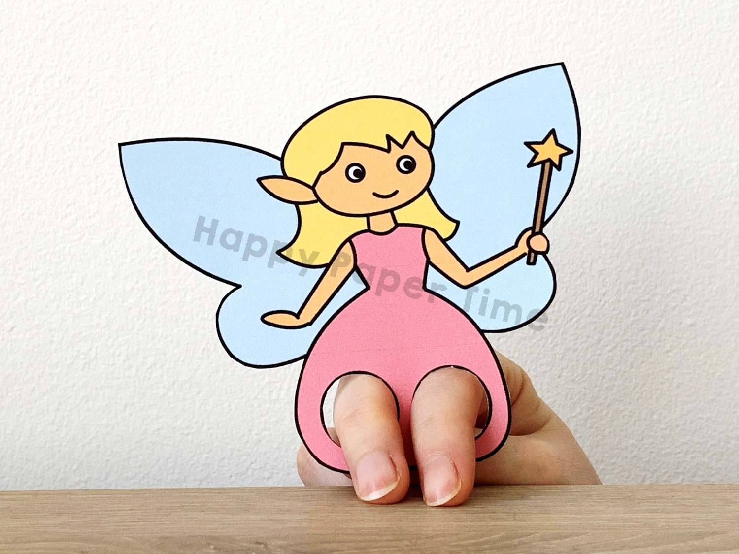 Fairy paper craft printable Finger Puppet template Kids Craft | Etsy