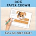 Dog Paper Crown Headband Pet Animal Coloring Printable Kids Craft Puppy ...